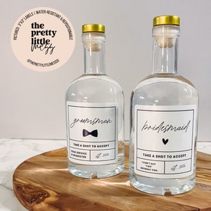 Groomsmen Proposal Label, Custom Groomsman Tequila Label, Best Man Gift ...