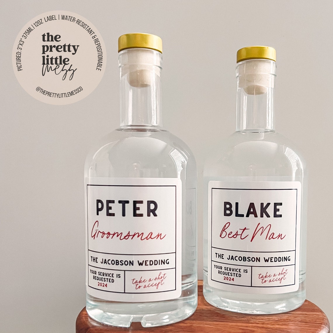 Groomsmen Proposal Label, Custom Groomsman Whiskey Label, Best Man Gift ...