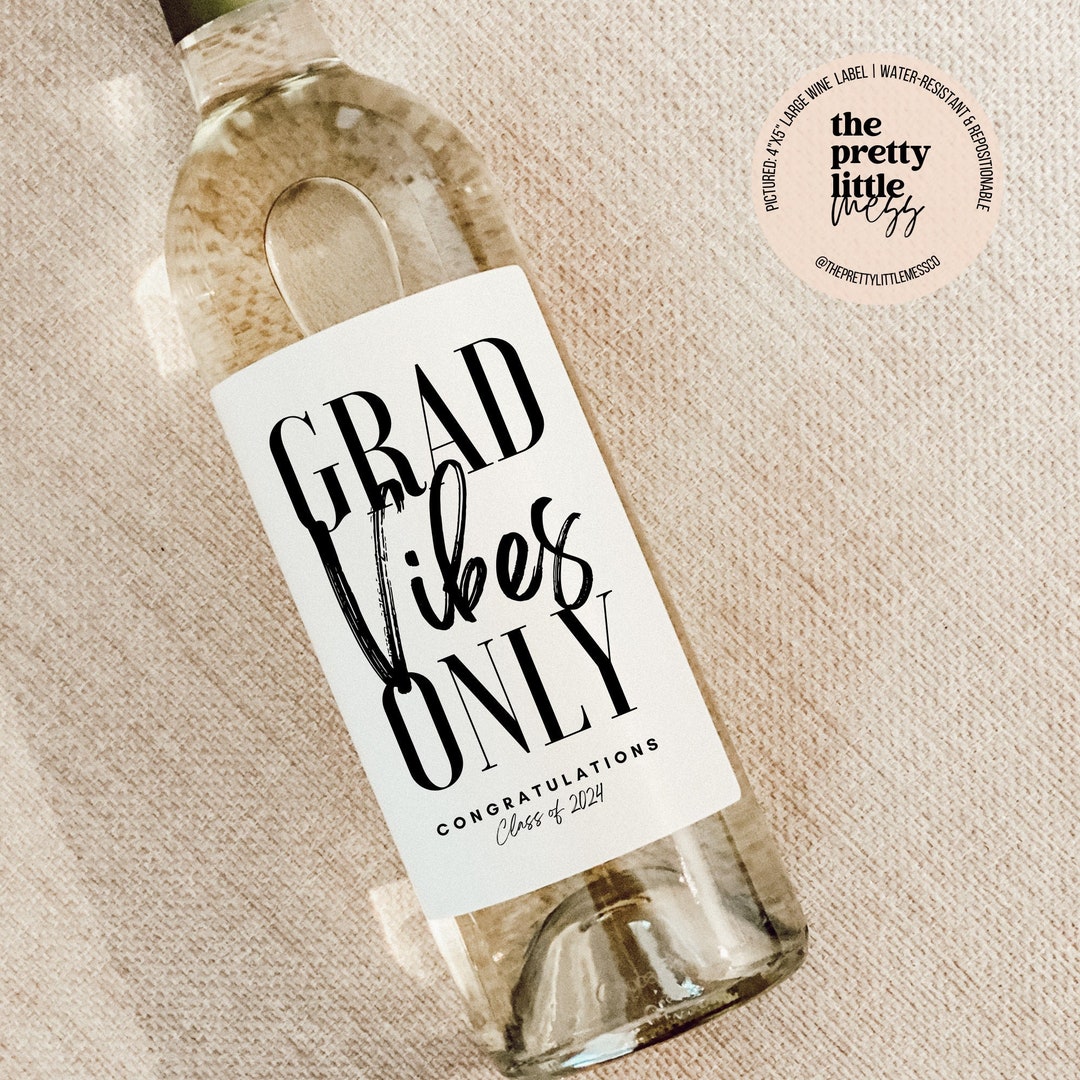 Graduation Gift, Graduation Wine Label, Funny Graduation Gift ...