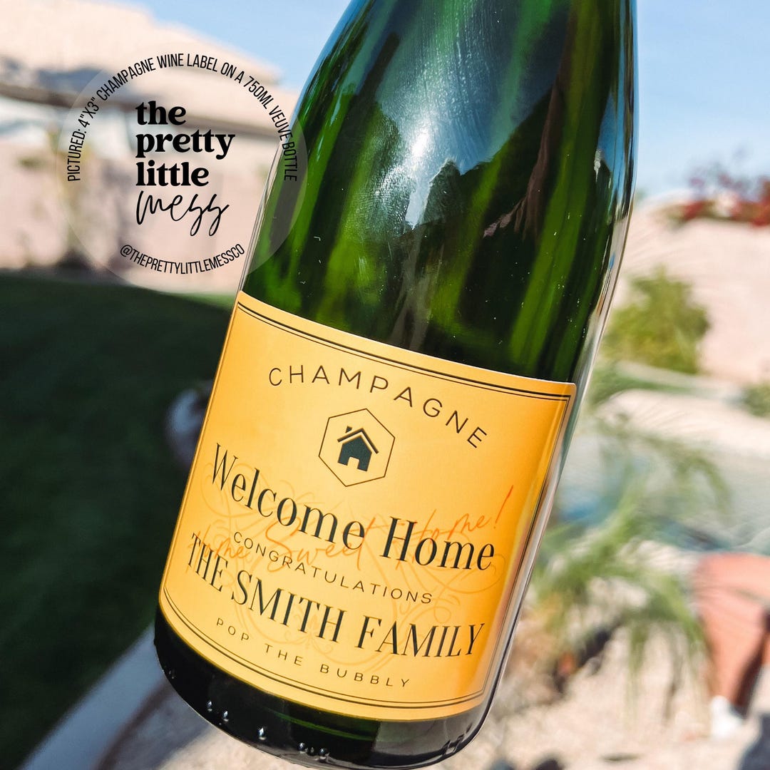 Custom Veuve Housewarming Champagne Label for Family, Housewarming Gift ...