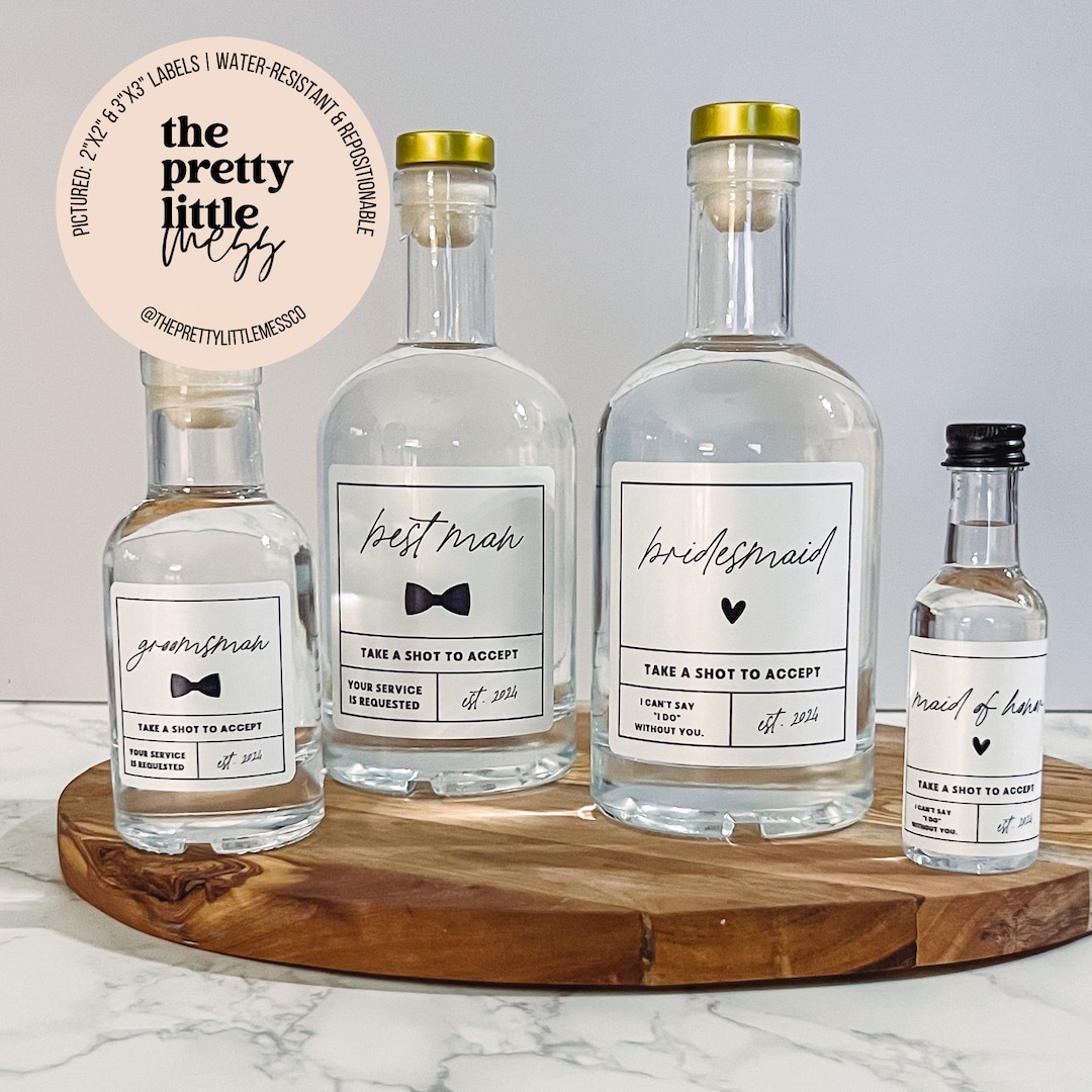 Groomsmen Proposal Label, Custom Groomsman Tequila Label, Best Man Gift ...