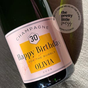 Custom Veuve 30th Birthday Wine Label, Birthday Gift for Her, Best ...