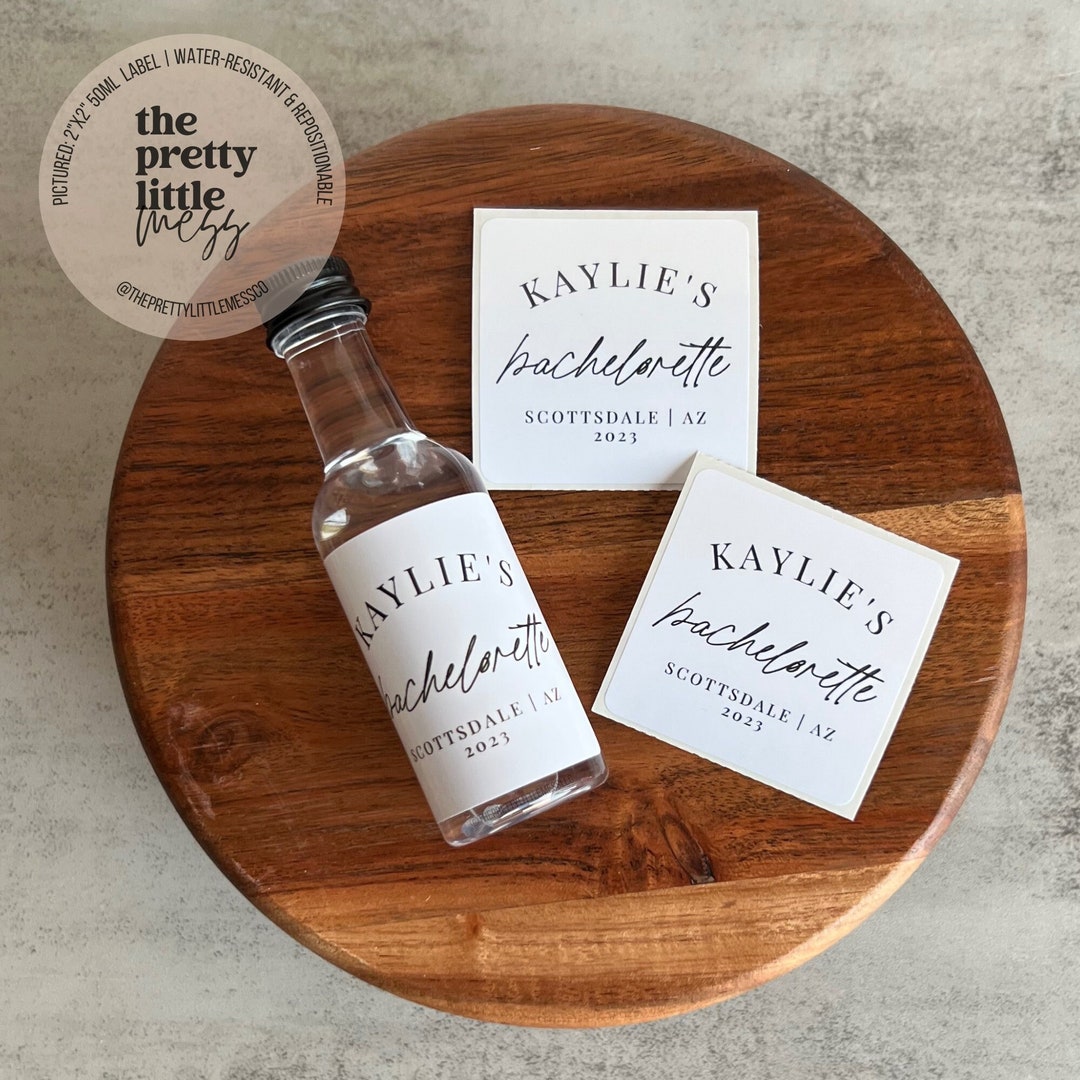 Custom Bachelorette Party Mini Liquor Labels, Bachelorette Party Favors ...