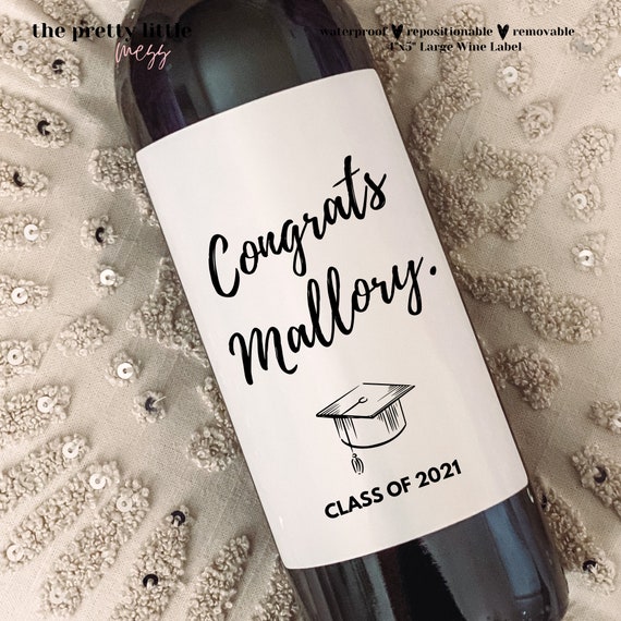 Graduation Gift Graduation Wine Label Funny Graduation Gift | Etsy