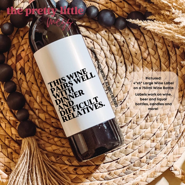 Funny Wine Labels - Etsy