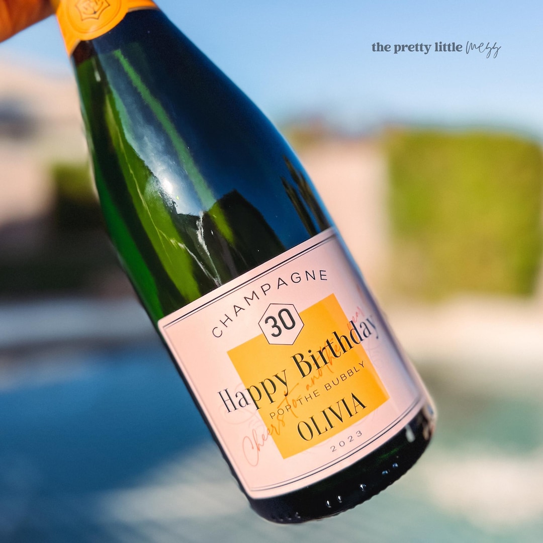 Custom Veuve 30th Birthday Wine Label, Birthday Gift for Her, Best ...