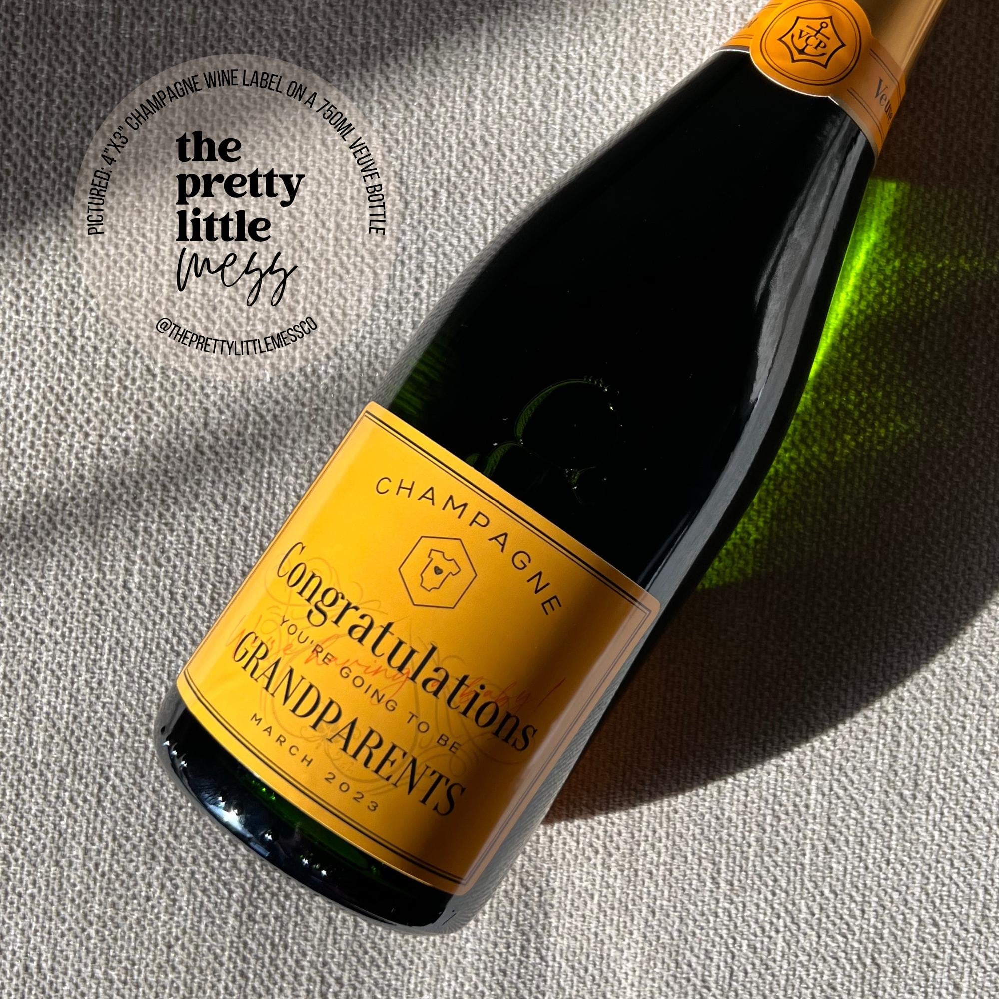 Custom Veuve Baby Announcement Wine Labels, Personalized Pregnancy ...