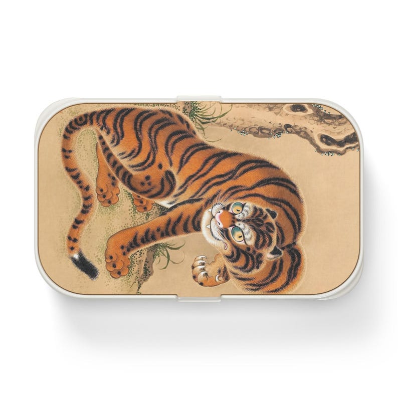 Tiger Lunch Box Japanese Bento Box Set Men Lunchbox Asian Art Lover ...