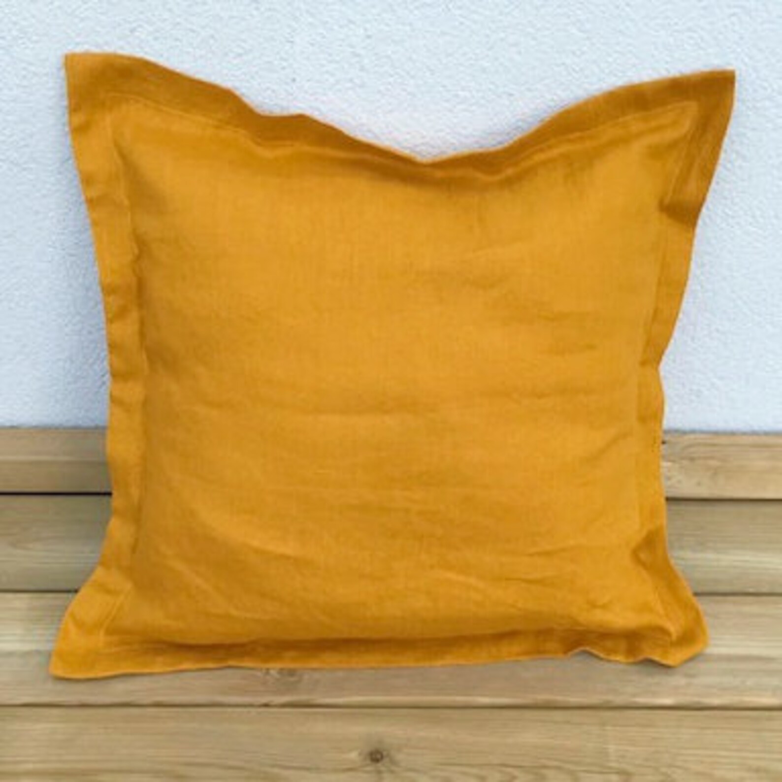 Mustard Yellow Pillow set of 2, Mustard Linen Pillow, 20x20 Linen ...
