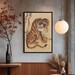 Tiger Wall Art Japanese Framed Poster Sumie E Anime Lover Gift Japandi ...