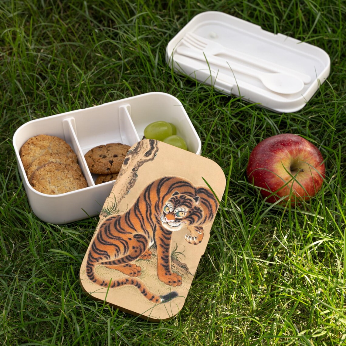 Tiger Lunch Box Japanese Bento Box Set Men Lunchbox Asian Art Lover ...