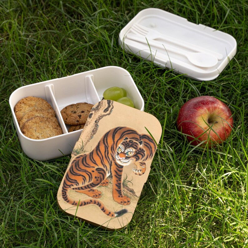 Tiger Lunch Box Japanese Bento Box Set Men Lunchbox Asian Art Lover ...