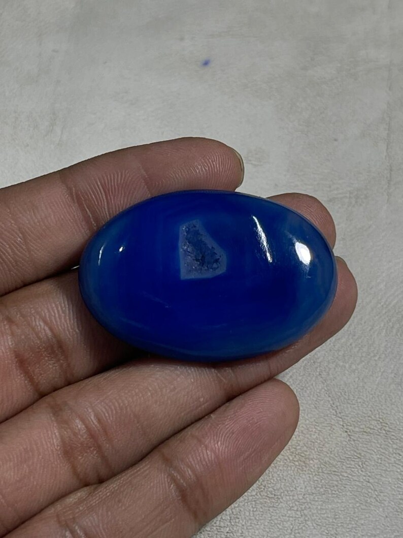 Natural Blue Colour Druzy Agate Cabochon,deid Colour Stone, Shield ...