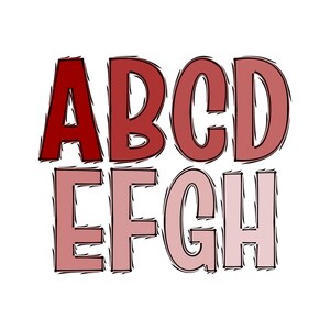 Crimson Red Alphabet Clipart for Commercial Use, Red Tones ...