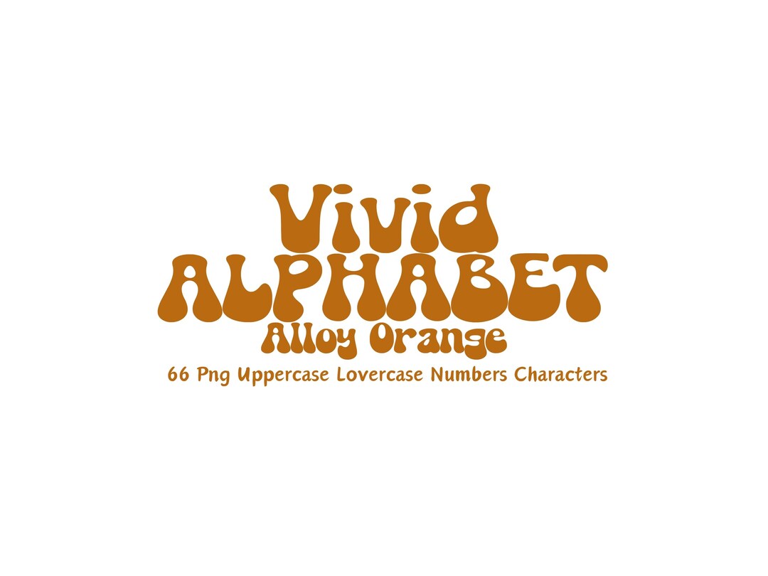 Alloy Orange Alphabet Commercial Use Print on Demand Pod, Vivid Orange ...