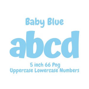Baby Blue Alphabet Clipart for Commercial Use, Blue Color Numbers ...