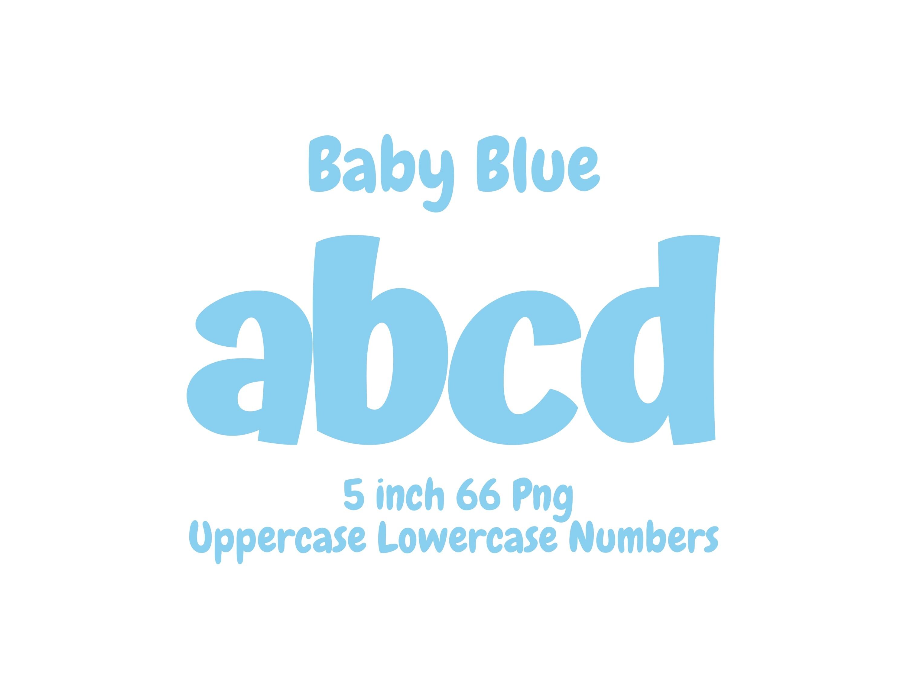 Baby Blue Alphabet Clipart for Commercial Use, Blue Color Numbers ...