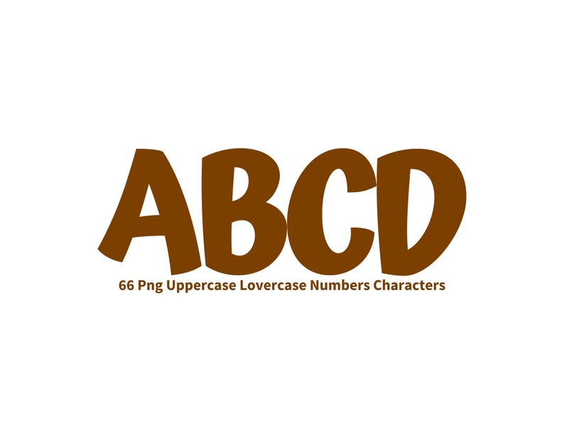 Chocolate Alphabet Commercial Use Print on Demand Pod, Earthtones ...