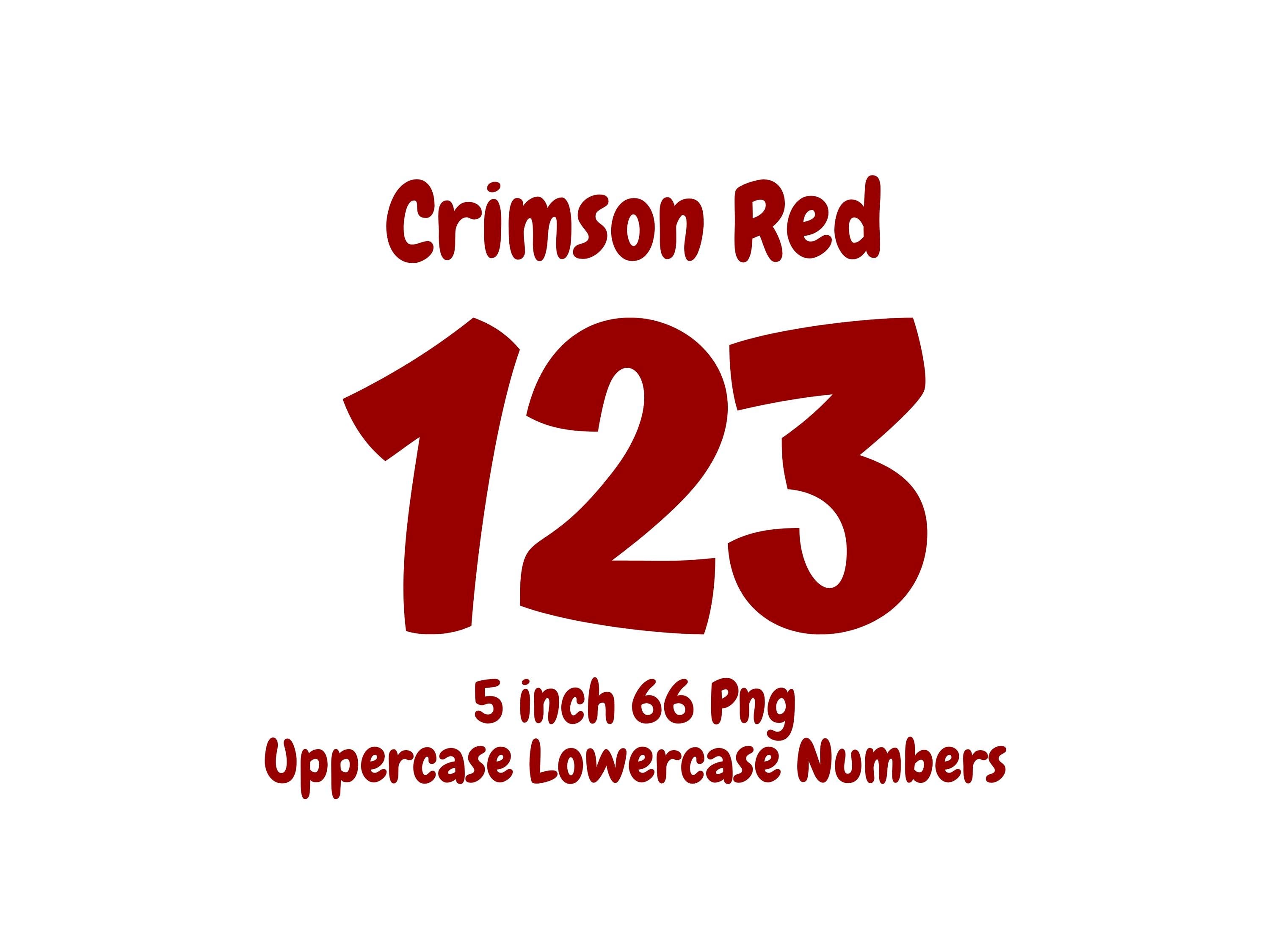 Crimson Red Alphabet Clipart for Commercial Use Print on Demand Pod ...