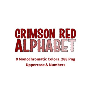 Crimson Red Alphabet Clipart for Commercial Use, Red Tones ...