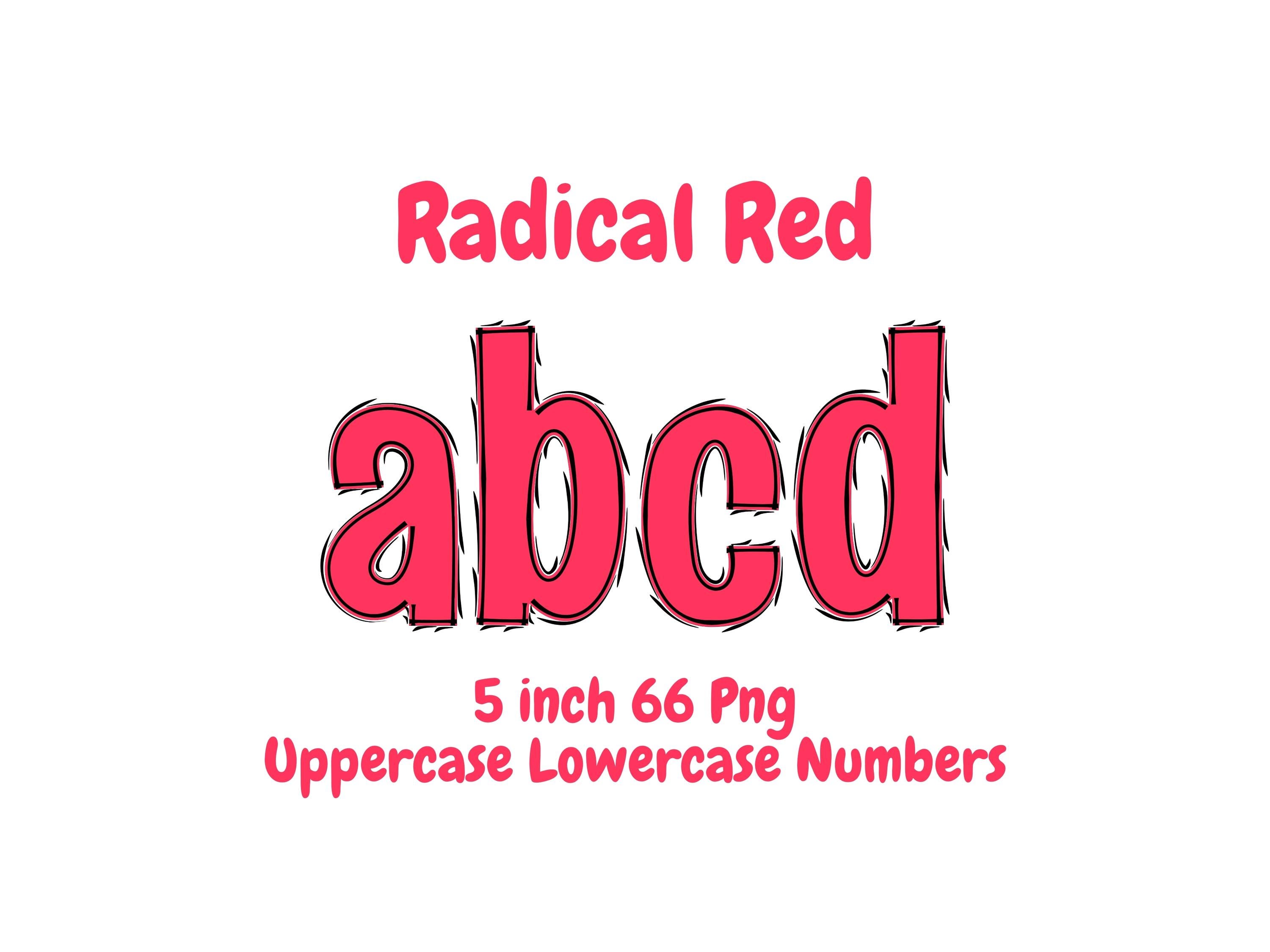 Radical Red Alphabet Clipart for Commercial Use Print on Demand POD ...