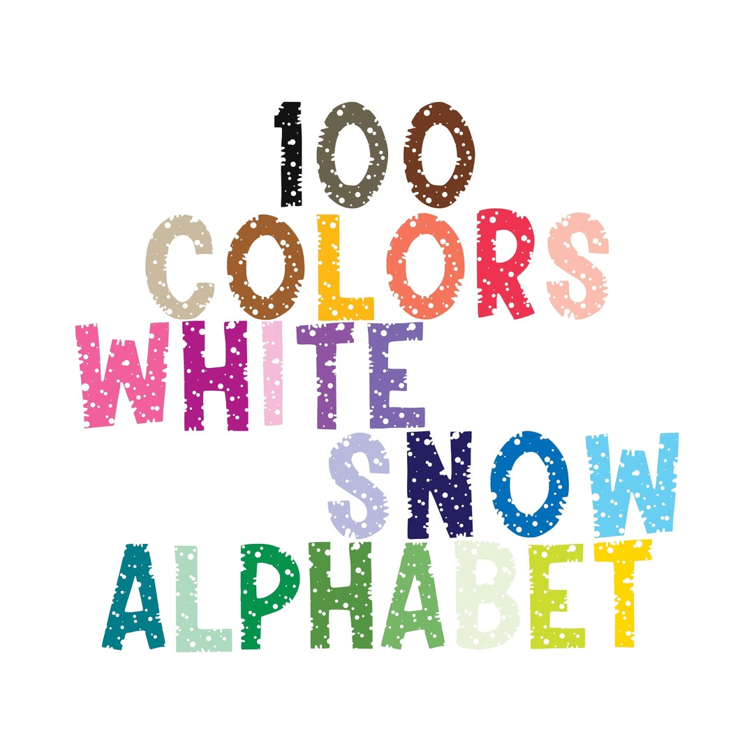 White Snow Winter Digital Alphabet PNG Winter Clipart, 100 Different ...