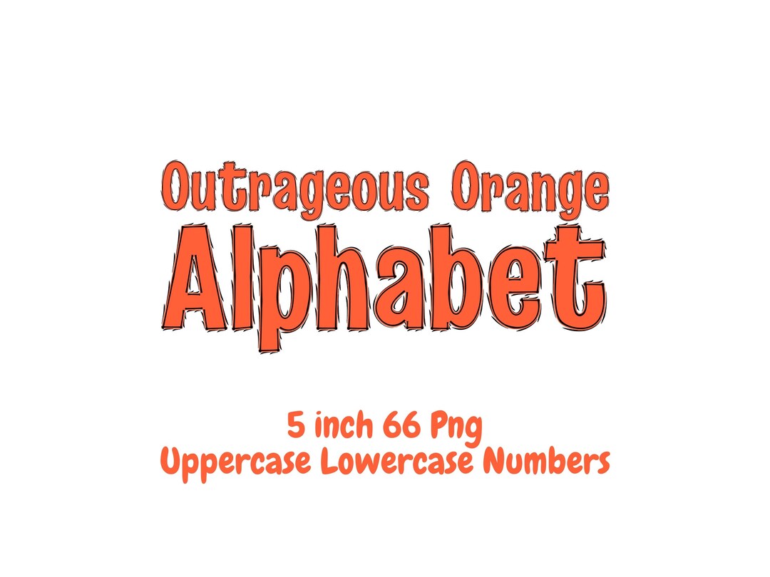Outrageous Orange Alphabet Clipart Commercial Use Print on Demand ...