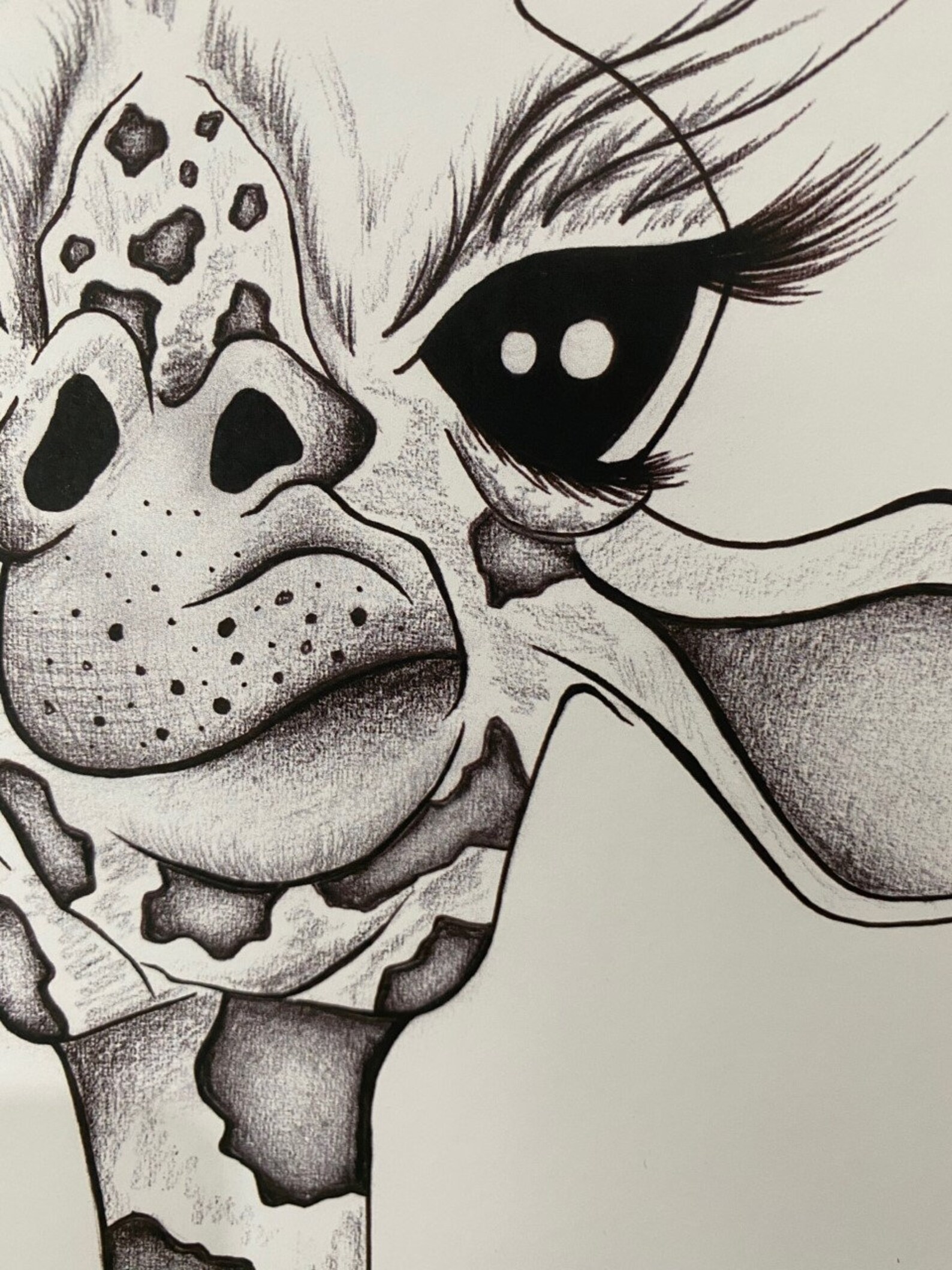 Hand Sketched Giraffe A4/A3 Print-Personalised Free | Etsy