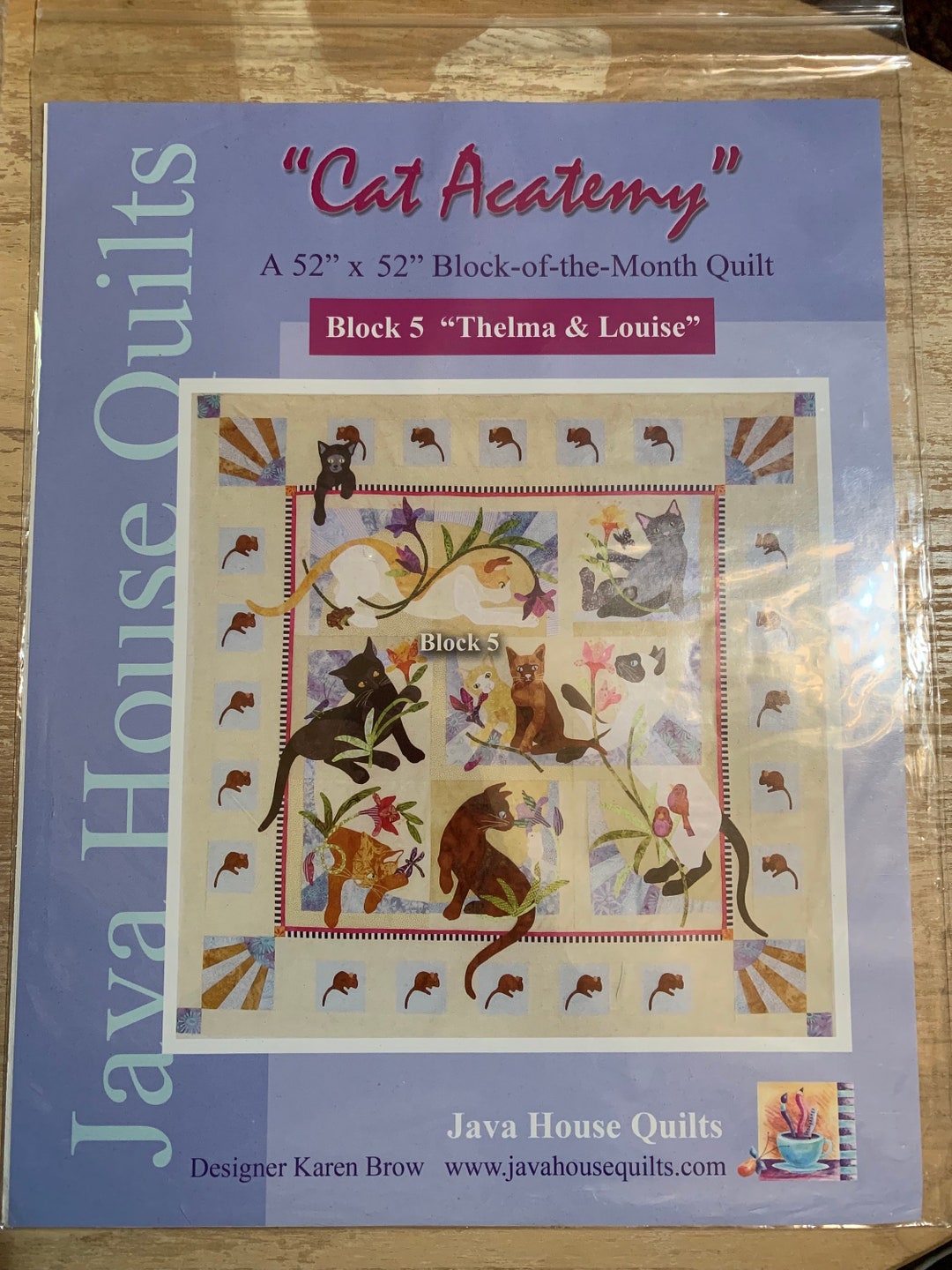 Java House Quilts CAT ACATEMY Block 5 Thelma & Louise Pattern by Karen ...