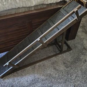 18"wide by 56" Long - Adjustable Pet Ramp: Pine Wood, Side Rails, for ...