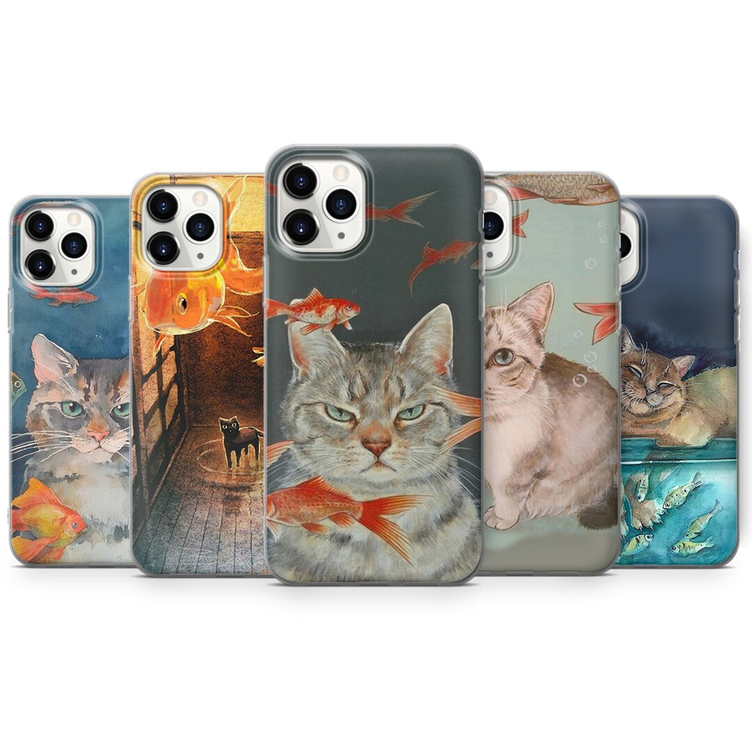 Cat Art Phone Case for iPhone Cover 5S,6,6S,6 Plus,7,7 Plus,8,8 Plus,x ...