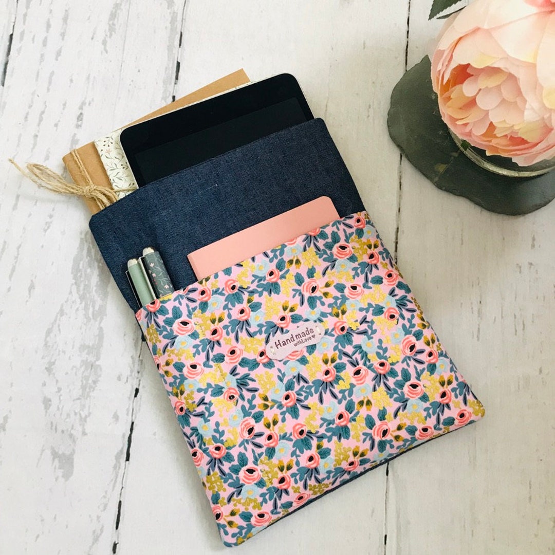 Rifle Paper Co Rosa Fabric Book Sleeve, Book Cover, Bag Storage ...