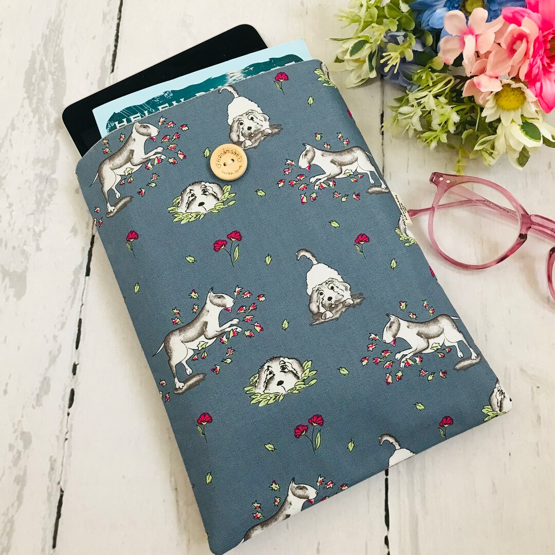 Dog Cotton Fabric iPad Cover, Cat Fabric iPad Case, Kindle Sleeve ...