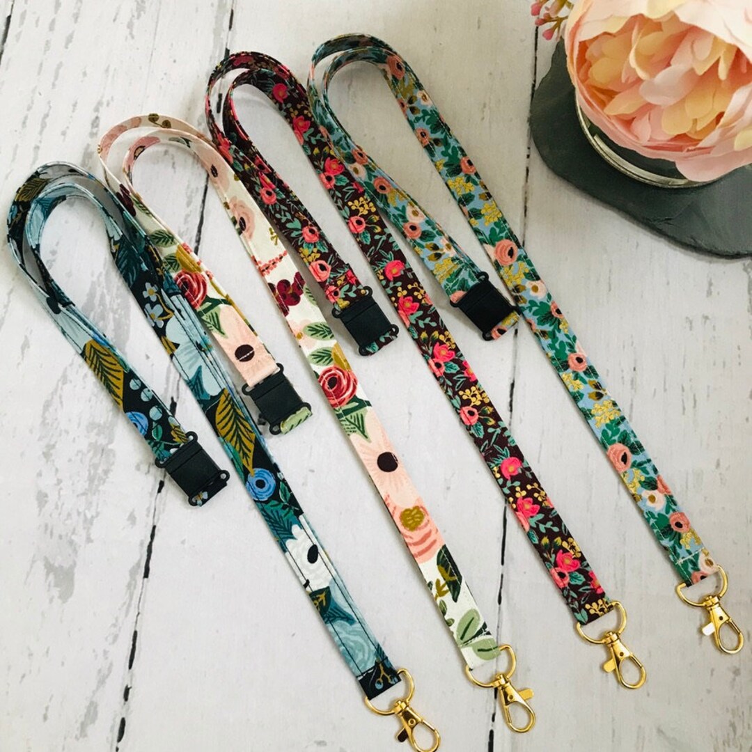 Rifle Paper Co Garden Party Lanyard/pretty Lanyard/key Lanyard/fabric ...
