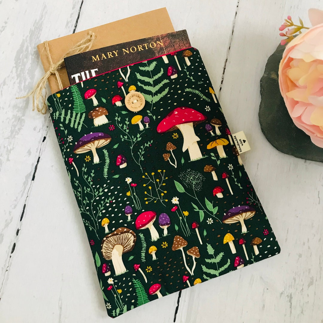 Mushroom Fabric Book Sleeve: E-reader, Tablet, Journal Cover - Etsy UK