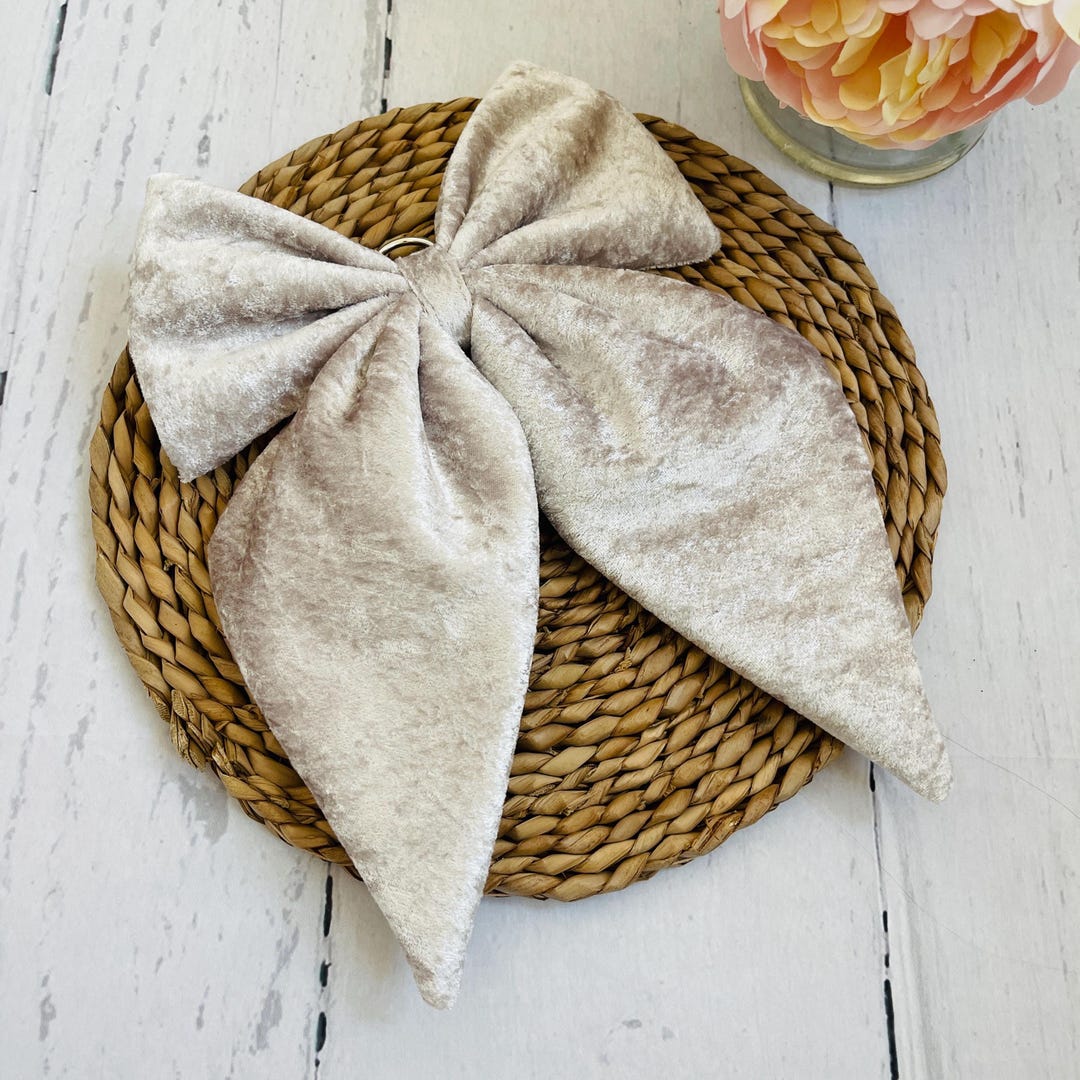 Large Fabric Blush Pink Bow, Bow Decoration, Seasonal Decoration, Large ...