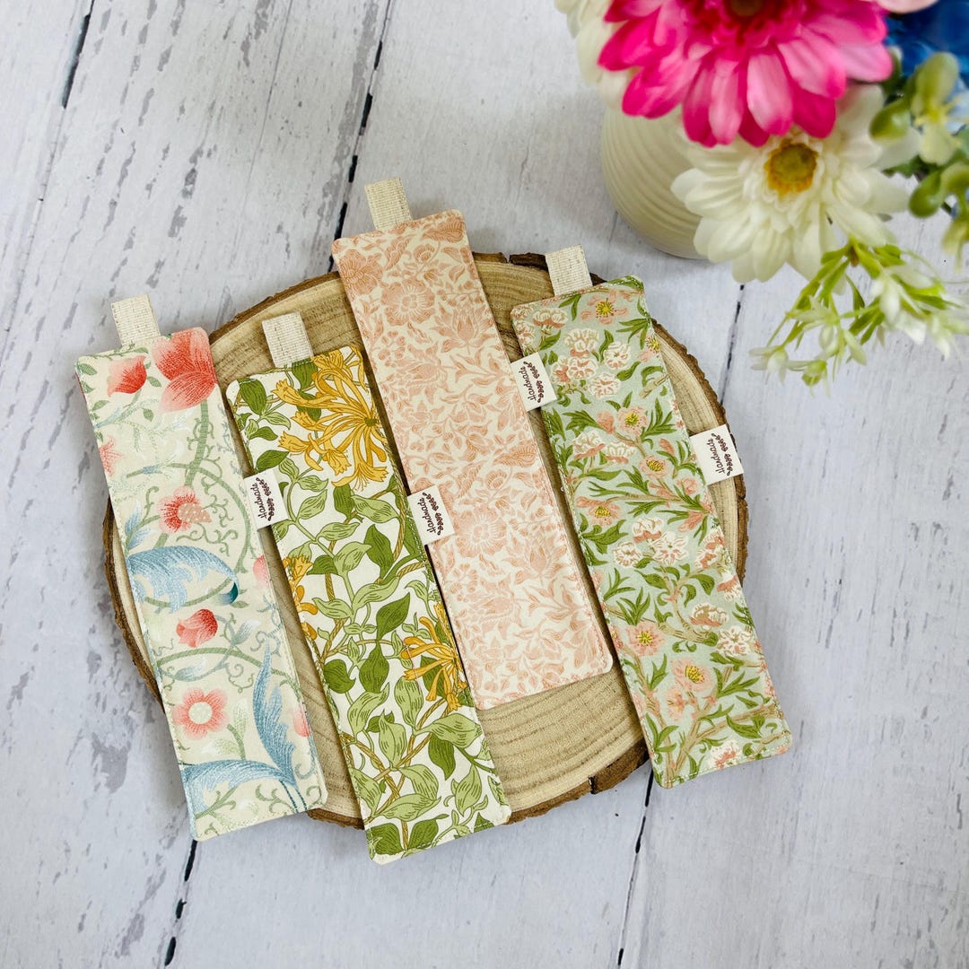 William Morris Fabric Handmade Bookmark, Book Gift, Page Marker ...