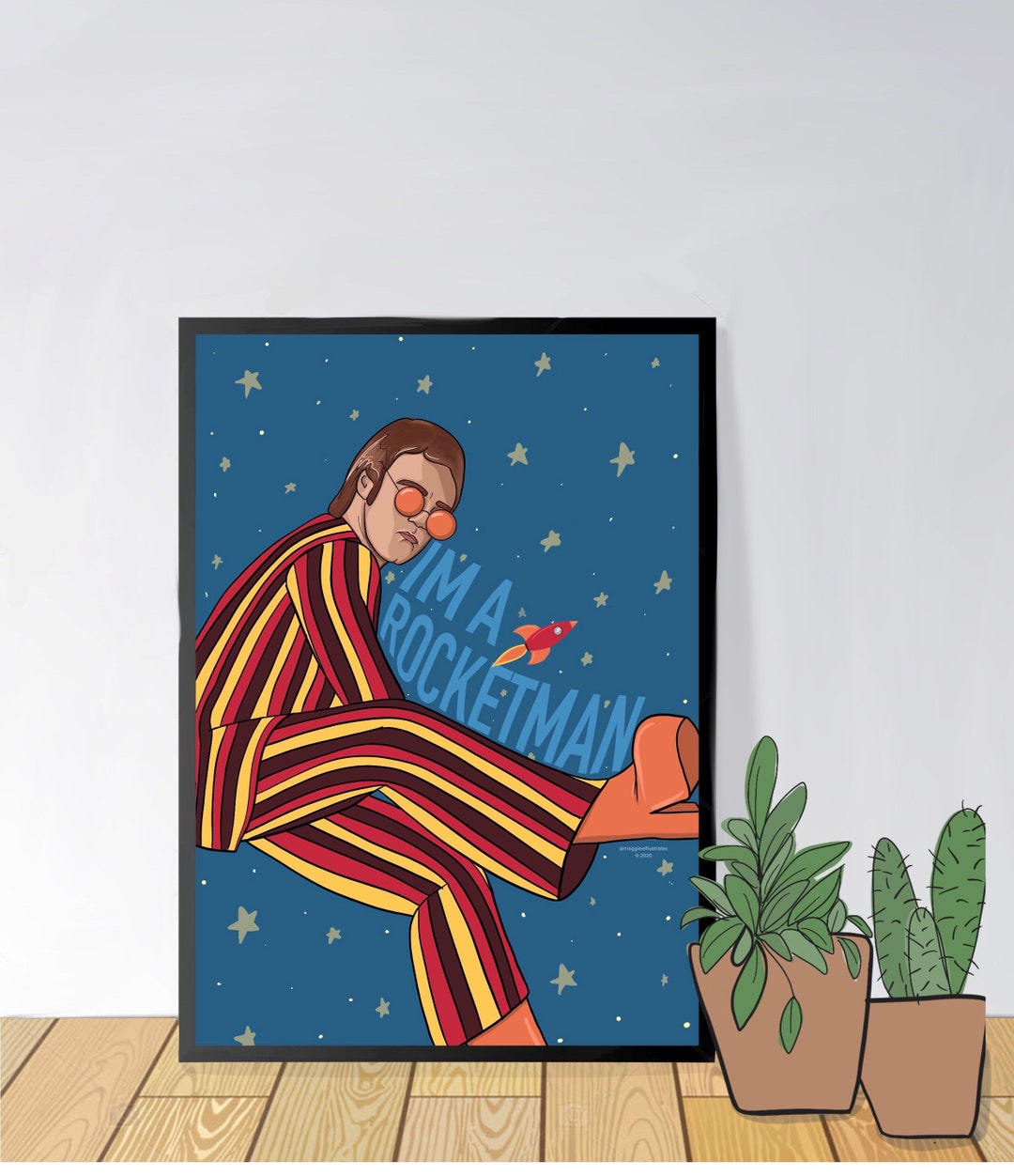 Elton John Rocketman Print Etsy