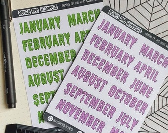 12 Months Stickers - Etsy