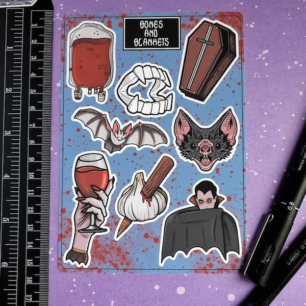 Vampire Bat Stickers - Etsy