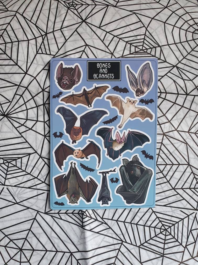 Bats Sticker sheet animal planner stickers matte vinyl | Etsy