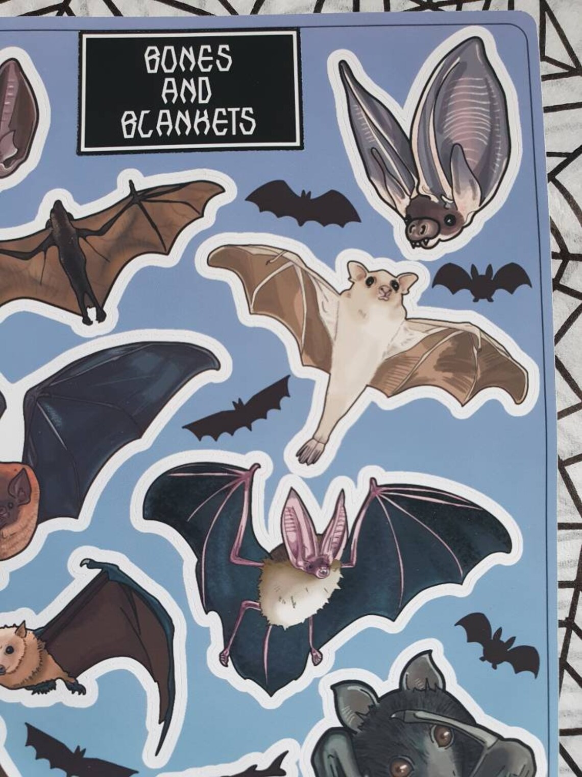 Bats Sticker Sheet Animal Planner Stickers Matte Vinyl | Etsy UK