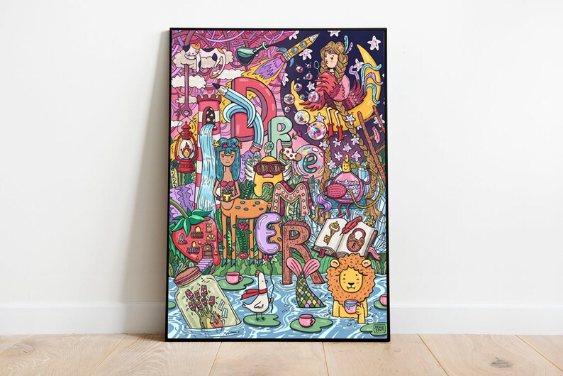 Dreamer, Fantasy, Illustration Wall Art Print, Poster, Home Decor, Wall ...