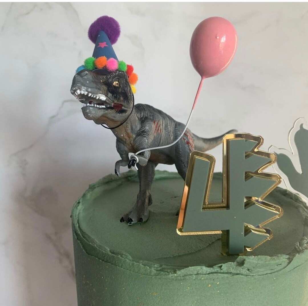 Dinosaur Number Cake Topper Age Cake Topper Acrylic Cake Topper ...