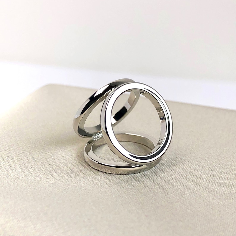 Triangle Scarf Ring, Small Ring, Vintage Style Ring, Smooth Scarf Ring ...