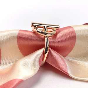Scarf Ring, Medium Ring, Vintage Style Ring, Fashion Ring, Smooth Scarf ...