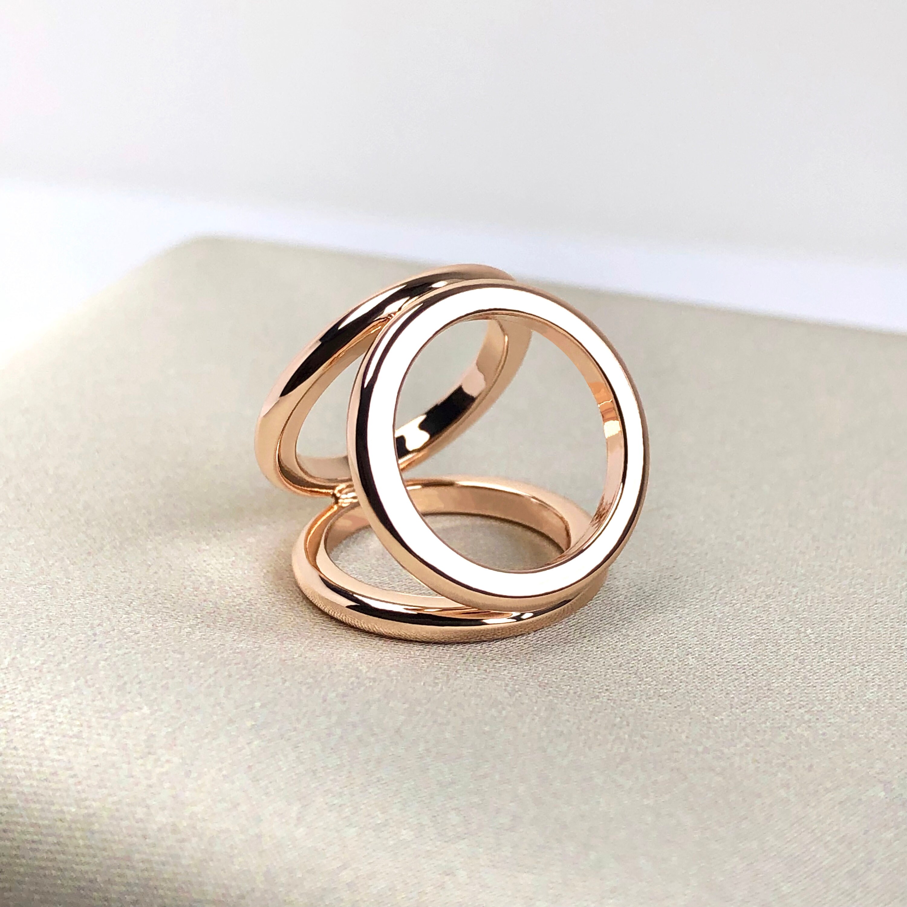 Triangle Scarf Ring, Small Ring, Vintage Style Ring, Smooth Scarf Ring ...