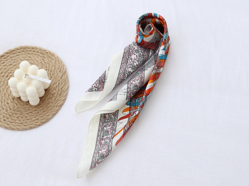 Women's Scarf, Silk Feel Square Scarf, Summer Bandana, Bridal Shower ...