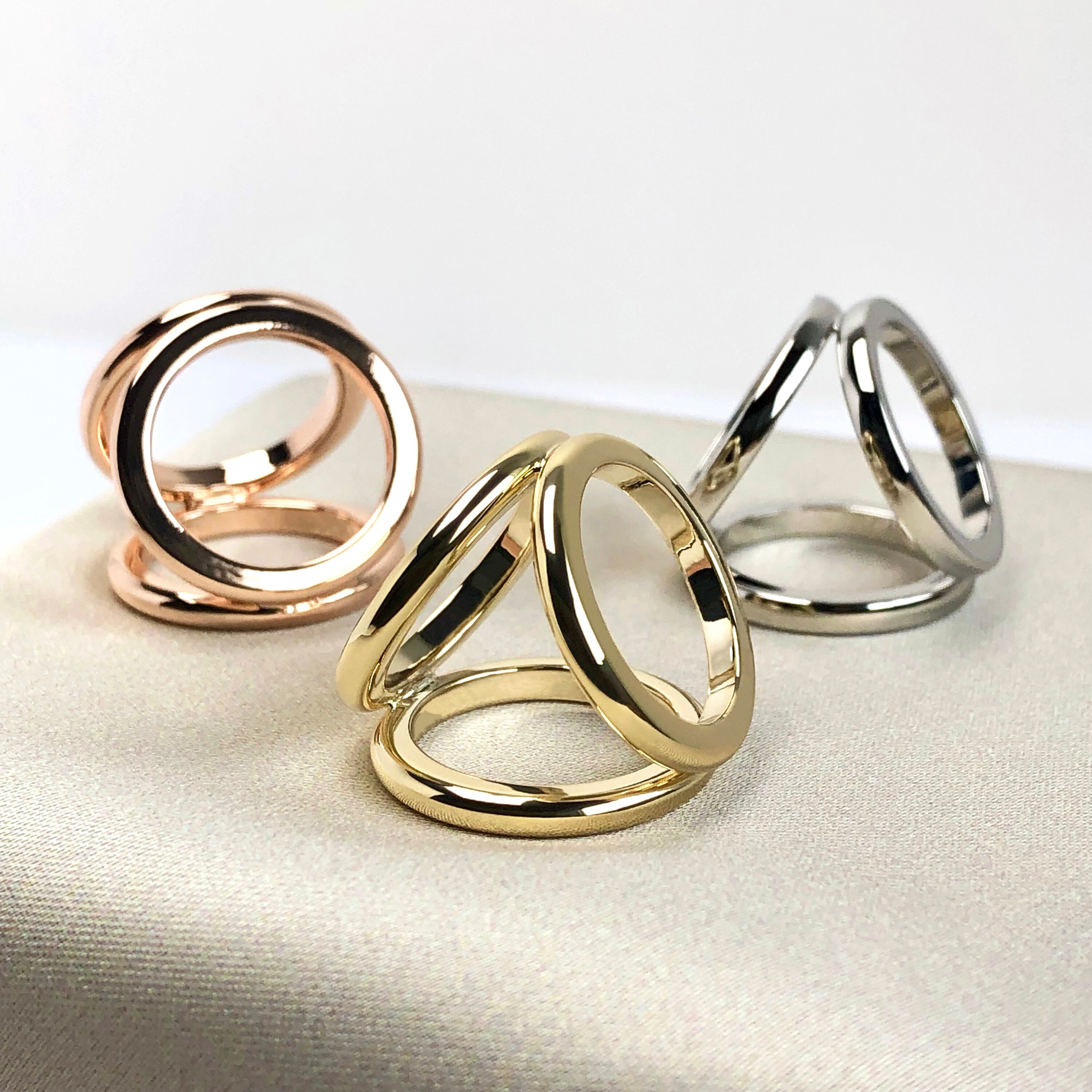 Triangle Scarf Ring Small Ring Vintage Style Ring Smooth - Etsy
