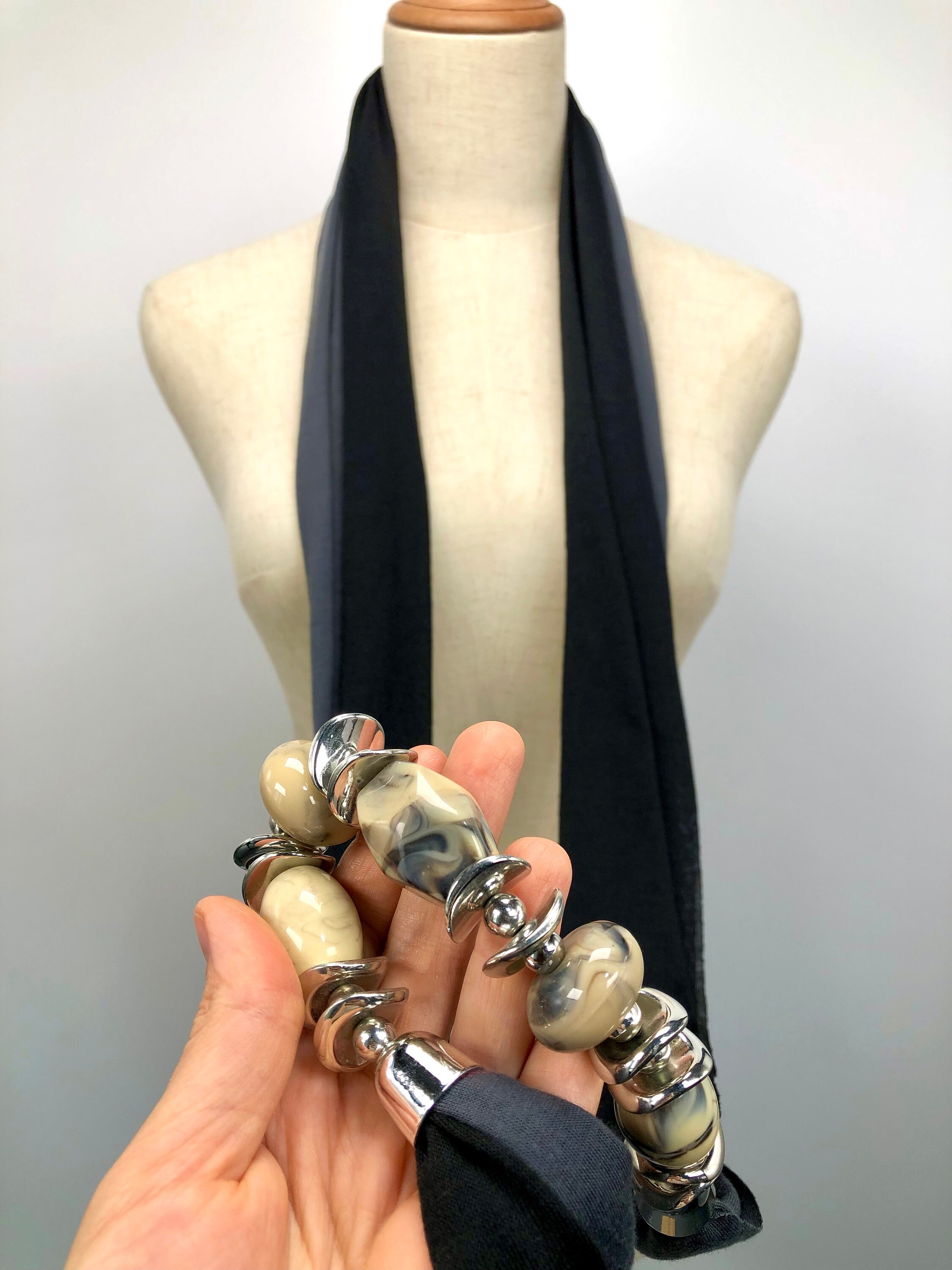 Infinity Scarf With Jewelry Wedding Scarf Summer Scarf - Etsy